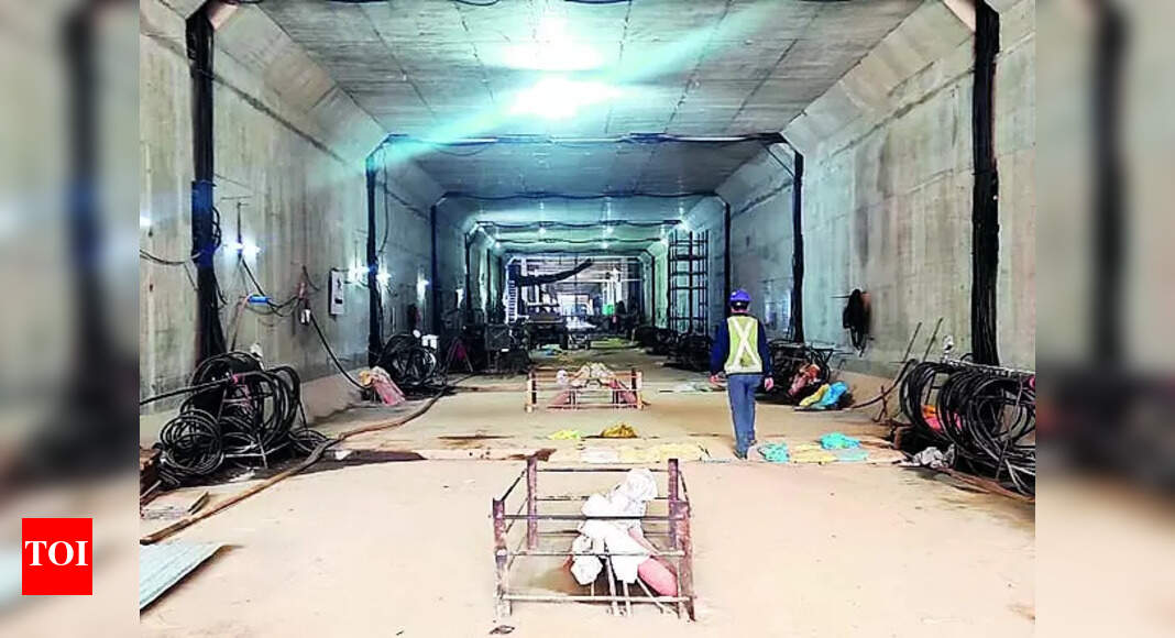 Nagawara Flyover: Box-pushing tech: Tunnel under N’wara flyover ready ...