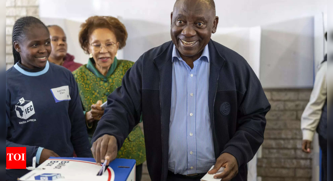 South Africa latest vote count puts ANC just over 40% - Times of India