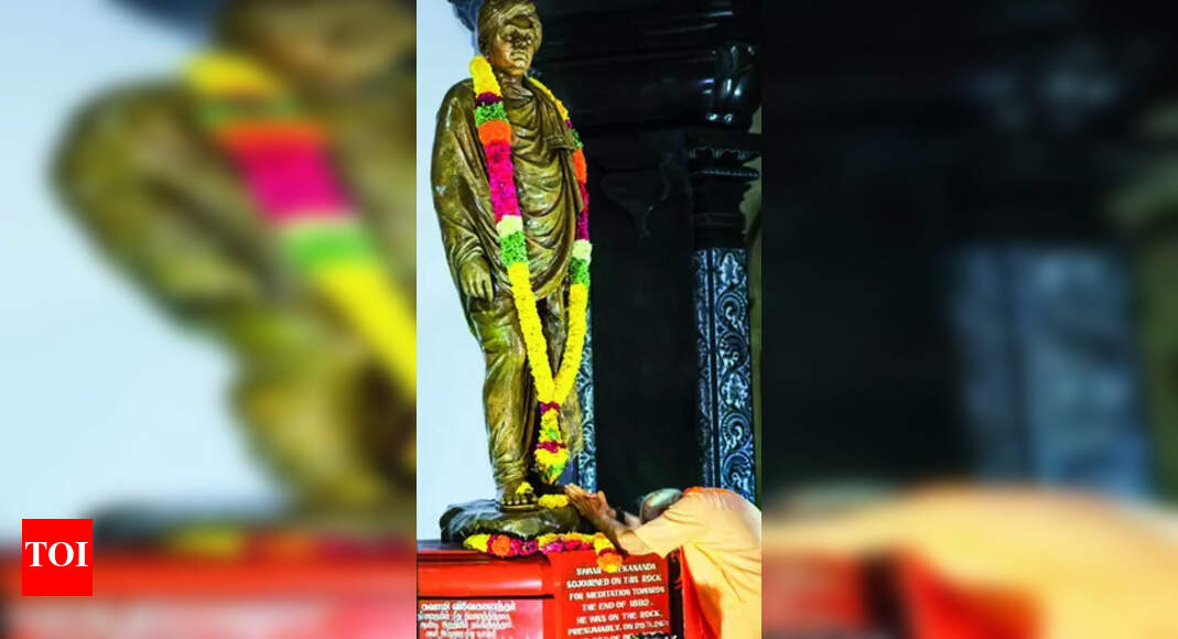 Prime Minister Narendra Modi: PM Modi meditates at Vivekananda Rock ...