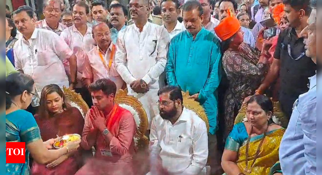 CM Shinde's son done hatrick with more than 2 lakh votes, CM took part ...