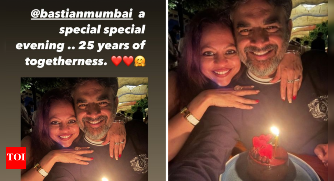 Madhavan celebrates his 25th wedding anniversary with his wife with a ...