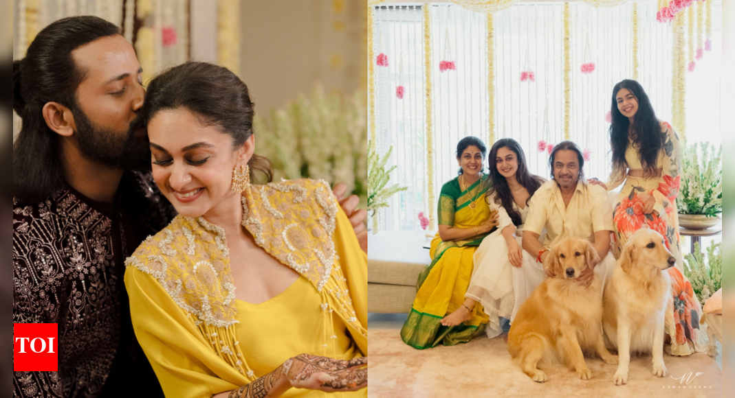 Aishwarya Arjun and Umapathy Ramaiah's haldi and mehendi ceremonies pics are HERE | - Times of India