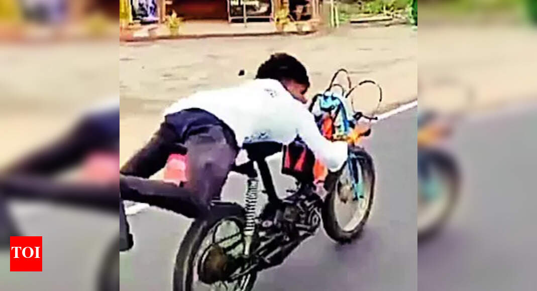 Youth: Youth booked for dangerous bike stunts in Trichy | Trichy News - Times of India