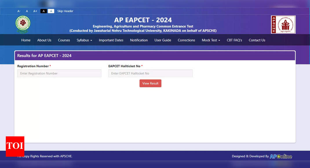 AP EAMCET Results 2024 Live Updates: AP EAPCET result announced on cets ...