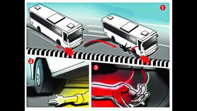 Driver Falls: Driver falls from bus, dies under wheels | Chennai News ...