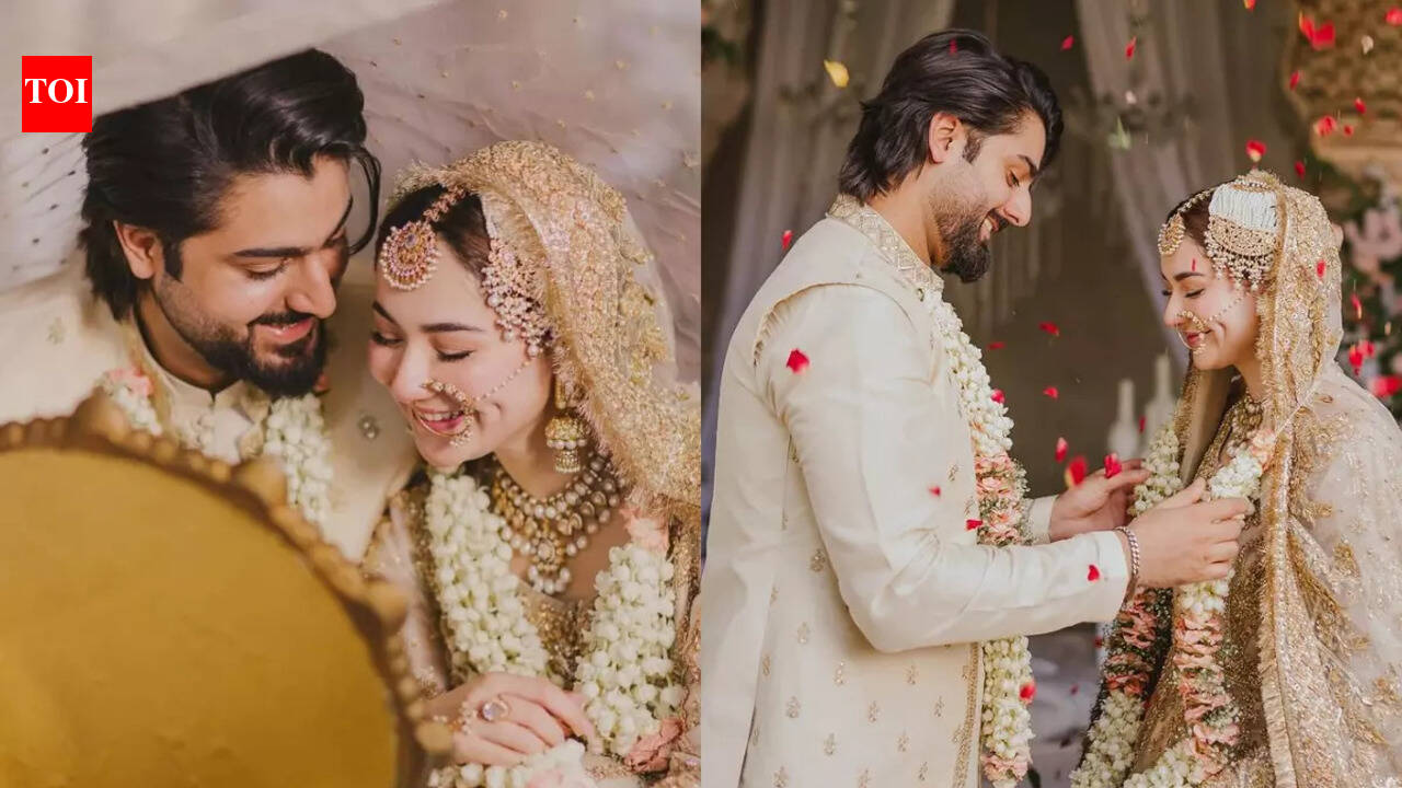 Hania Aamir and Zaviyar Nauman Ijaz's stylish wedding shoot photos go viral