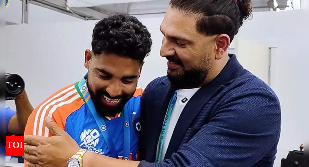 Watch: Mohammed Siraj receives 'Fielder of the Match' medal from Yuvraj ...