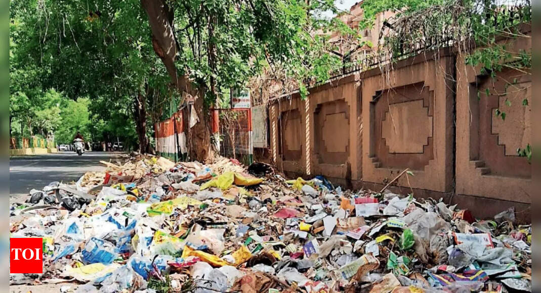 Waste piles up on Gurgaon roads, but 12% of funds spent by civic body | Gurgaon News - Times of ...