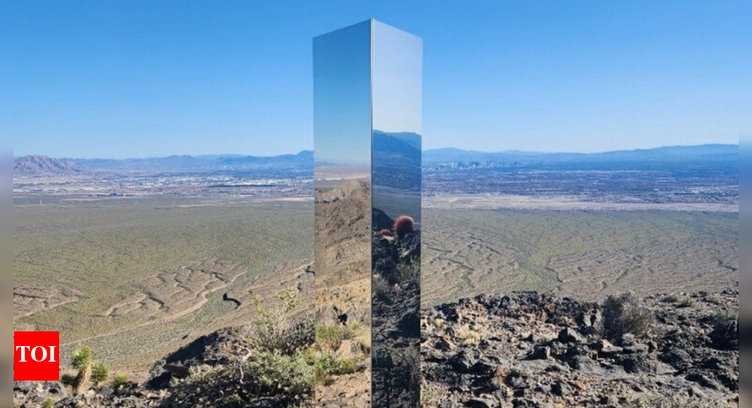 Mysterious monolith appears in Nevada desert, Police shares pic - Times ...