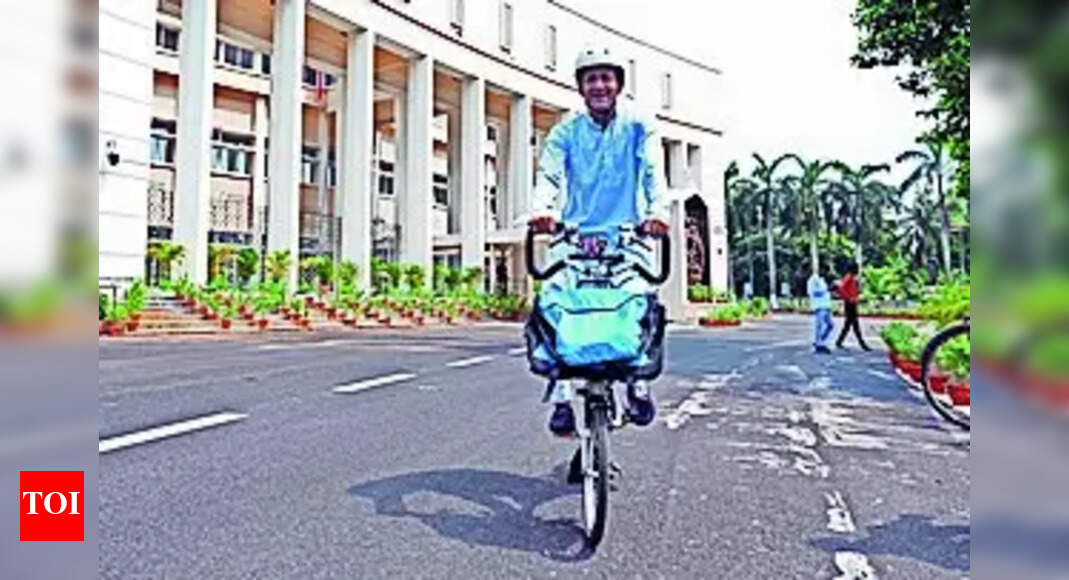 MLA Sidhant: First-time MLA Sidhant sends a green message, cycles to ...