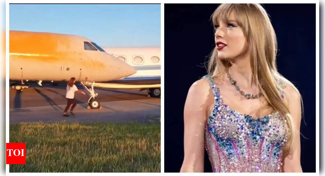 Just Stop Oil activists target Taylor Swift's jet as they spray paint ...