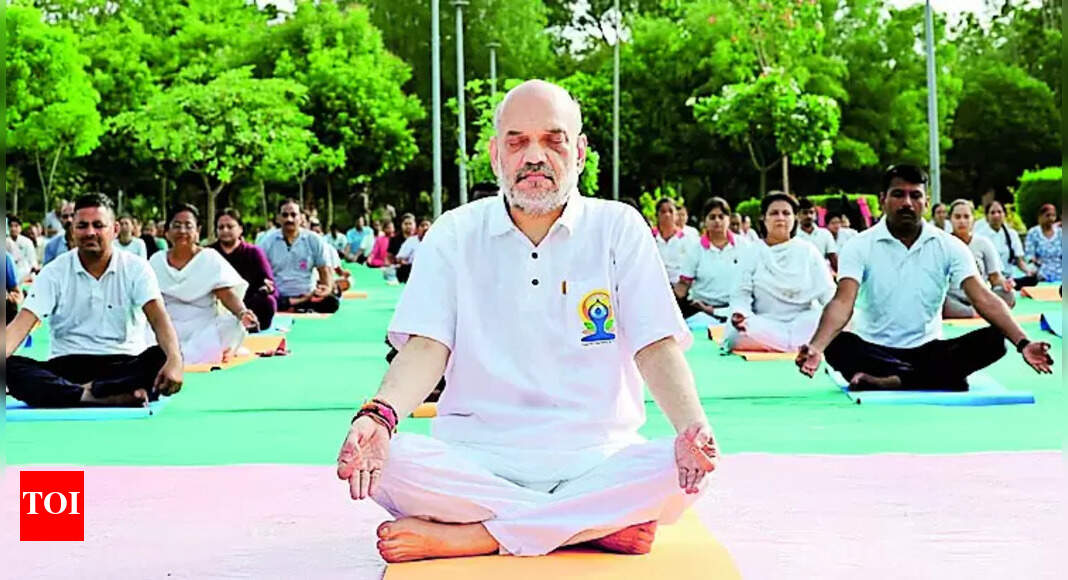 Yoga: Yoga is India’s biggest gift to world: Amit Shah | Ahmedabad News - Times of India