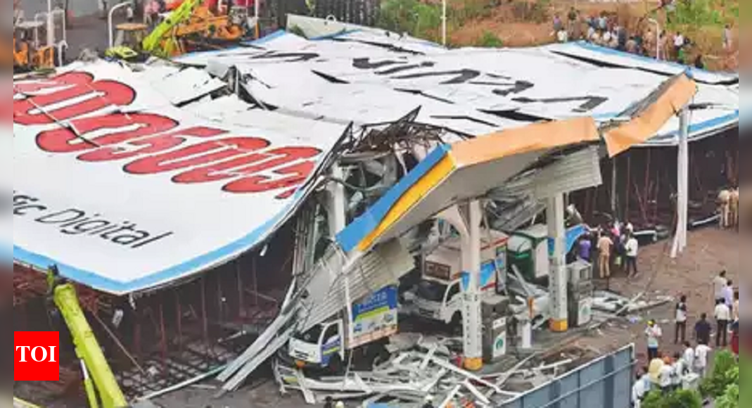 Hoarding collapse: Ego Media paid ₹47L to IPS officer wife’s co ...