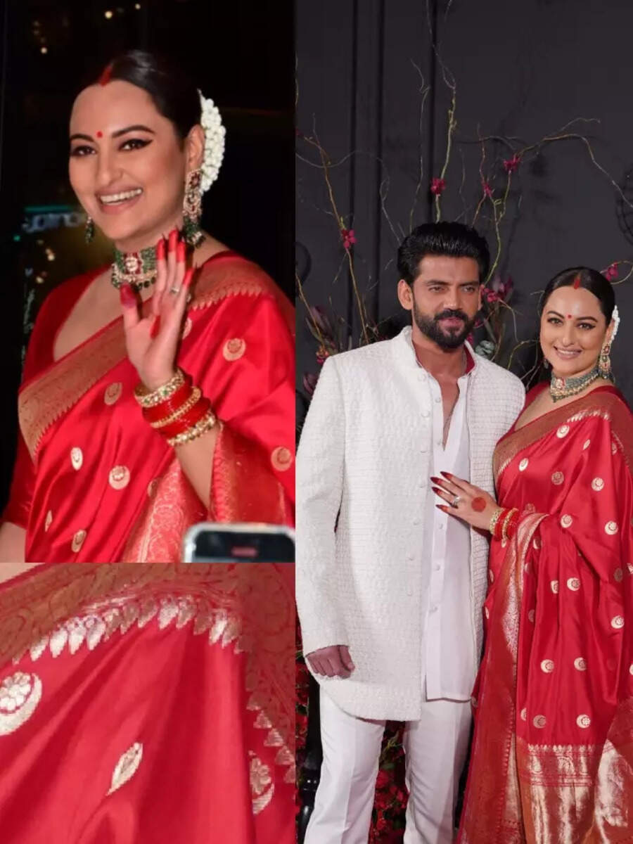 Red saree bride with 'alta','chand-tara' motif & more: Decoding details ...