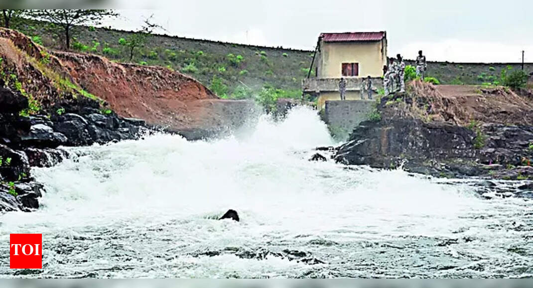 Kashyapi Dam: Kashyapi dam releases water for Gangapur under police watch | Nashik News - Times ...