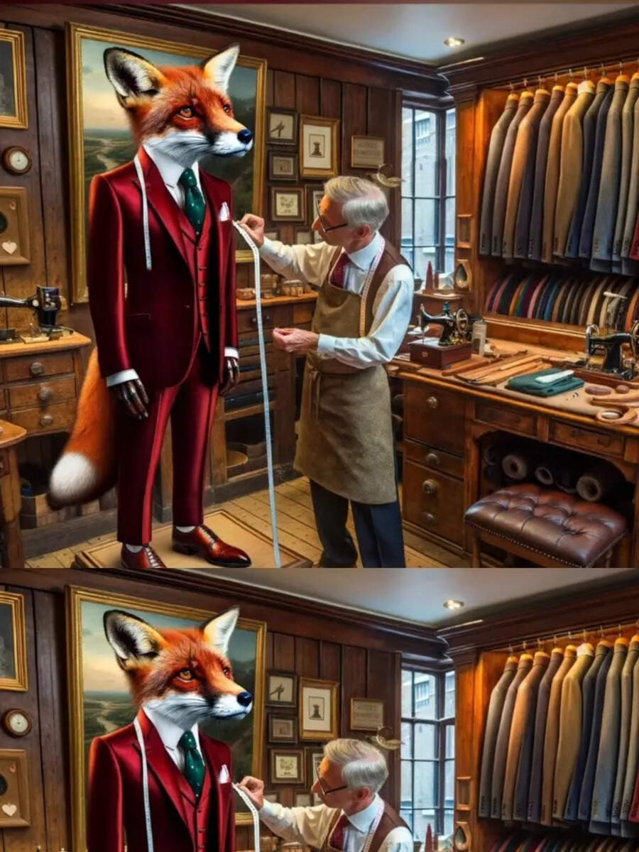 Find 5 Differences in These Images of a Fox at the Tailor’s | Times Now