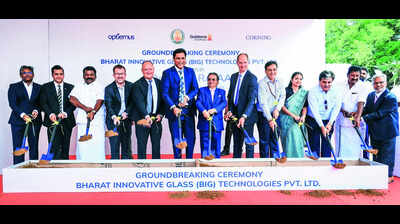 Corning: Corning lays foundation for ₹1k cr Chennai plant | Chennai ...