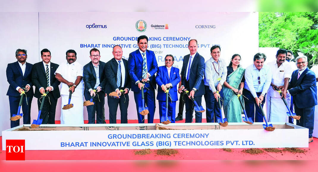 Corning: Corning lays foundation for ₹1k cr Chennai plant | Chennai ...
