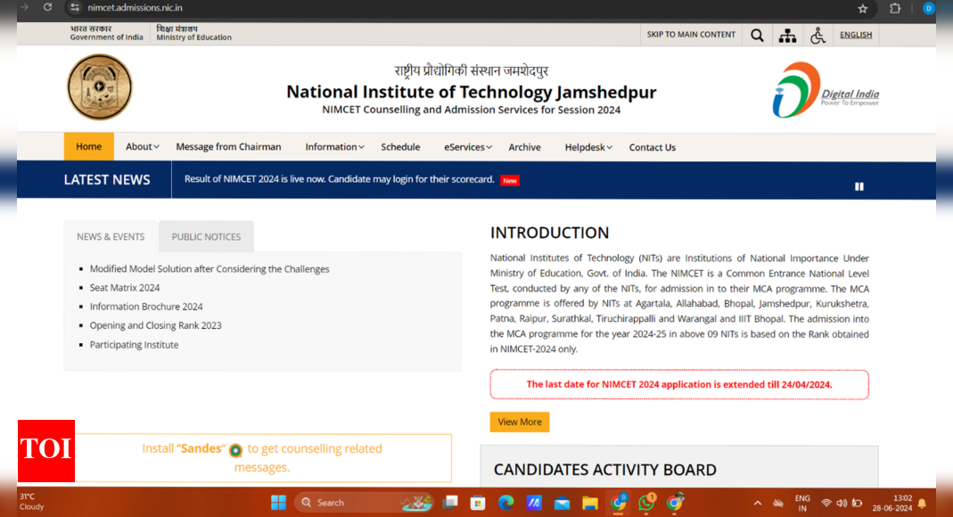 NIMCET 2024 Counseling Registration from tomorrow: Check steps to apply and list of documents ...
