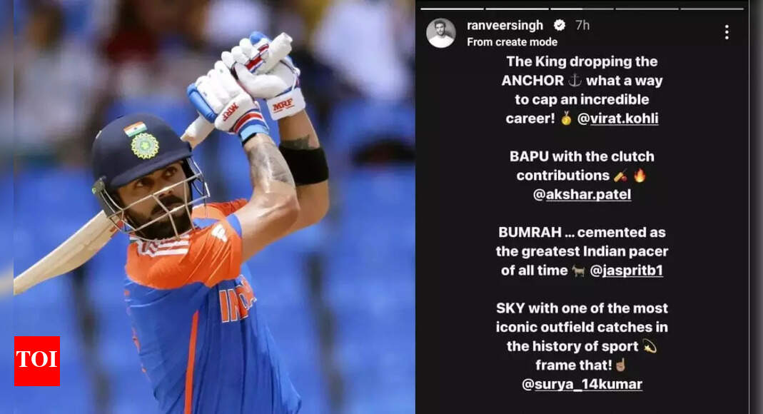 Virat Kohli announces his retirement from T20 Cricket; Ranveer Singh ...