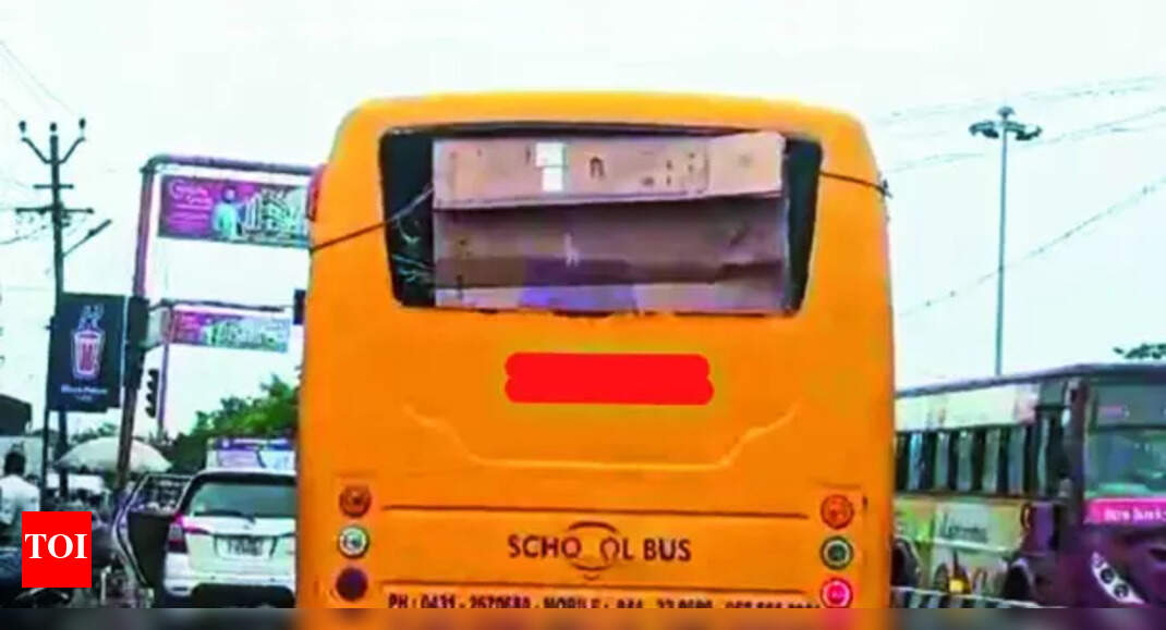 School Bus: School Bus with Damaged Windshield Raises Safety Concerns ...