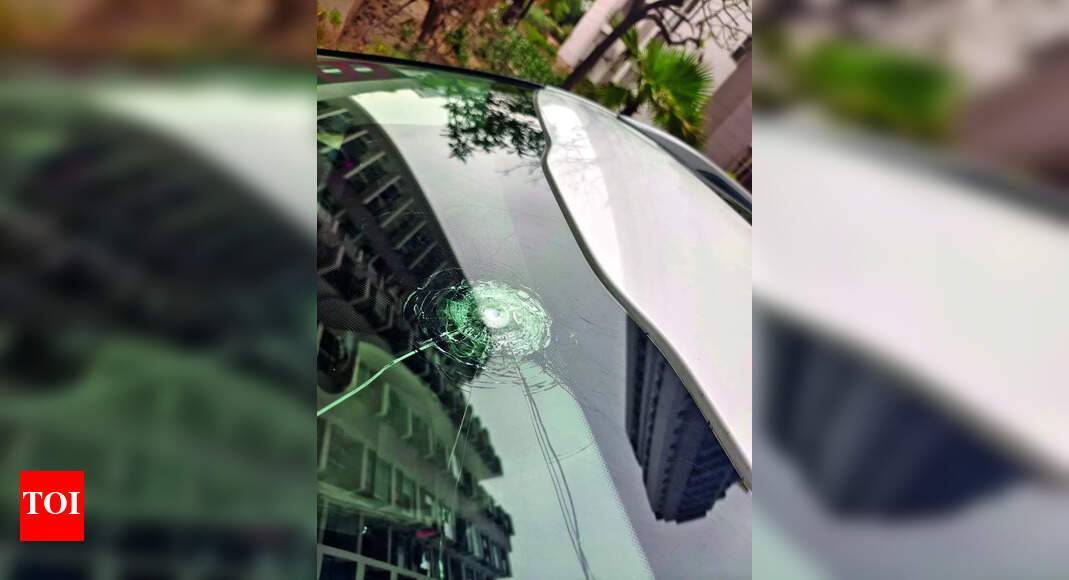 Crack In Windshield: Crack in Windshield Sparks Gunshot Fears in Noida ...