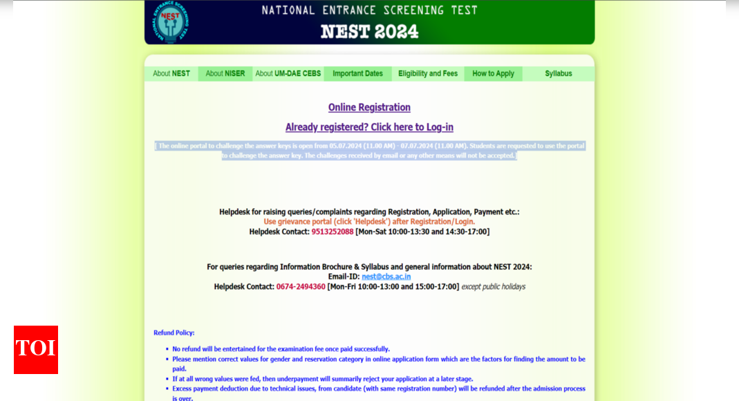 NEST 2024 answer key released at nestexam.in, direct link here: Check steps to raise objections ...