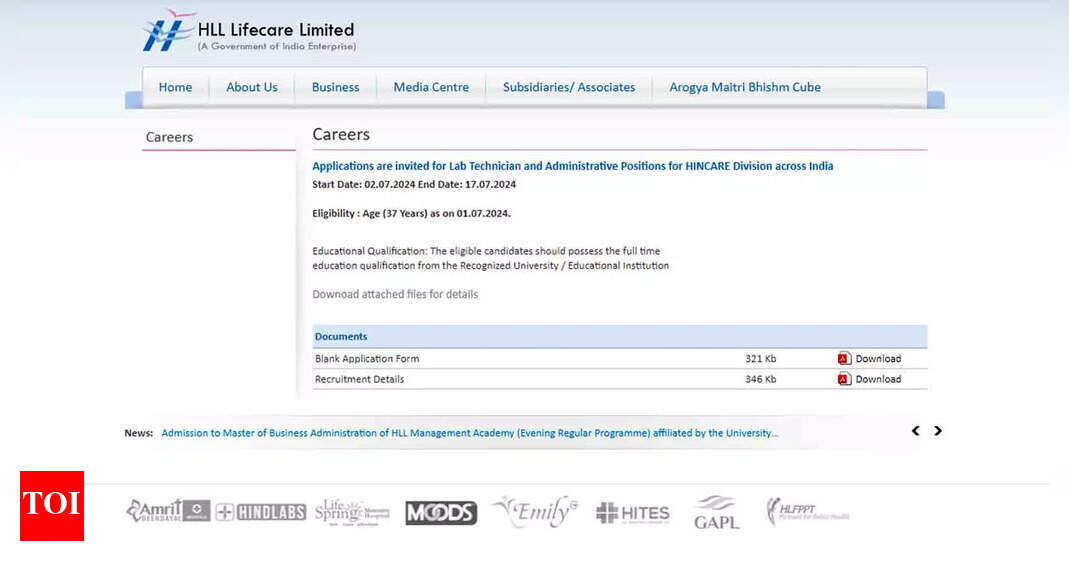 HLL Recruitment 2024: Apply for 1217 Vacancies at HLL Lifecare Limited ...