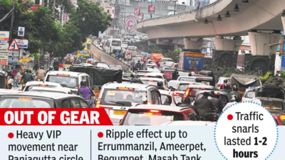 VIP Movement: VIP movement causes traffic snarls in Hyderabad city ...