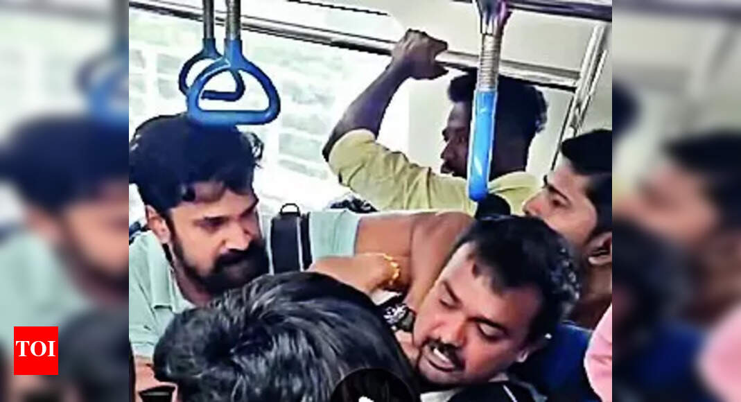 Metro Train: Two Men Fight in Viral Metro Train Video | Bengaluru News ...