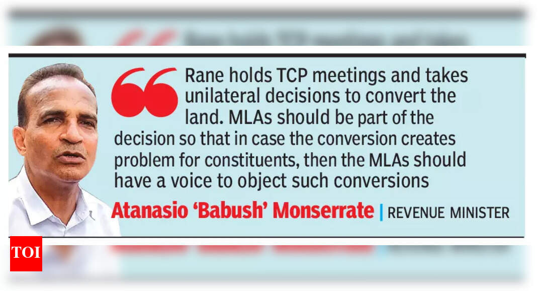 Babush raises red flag against Rane over land conversions | Goa News ...