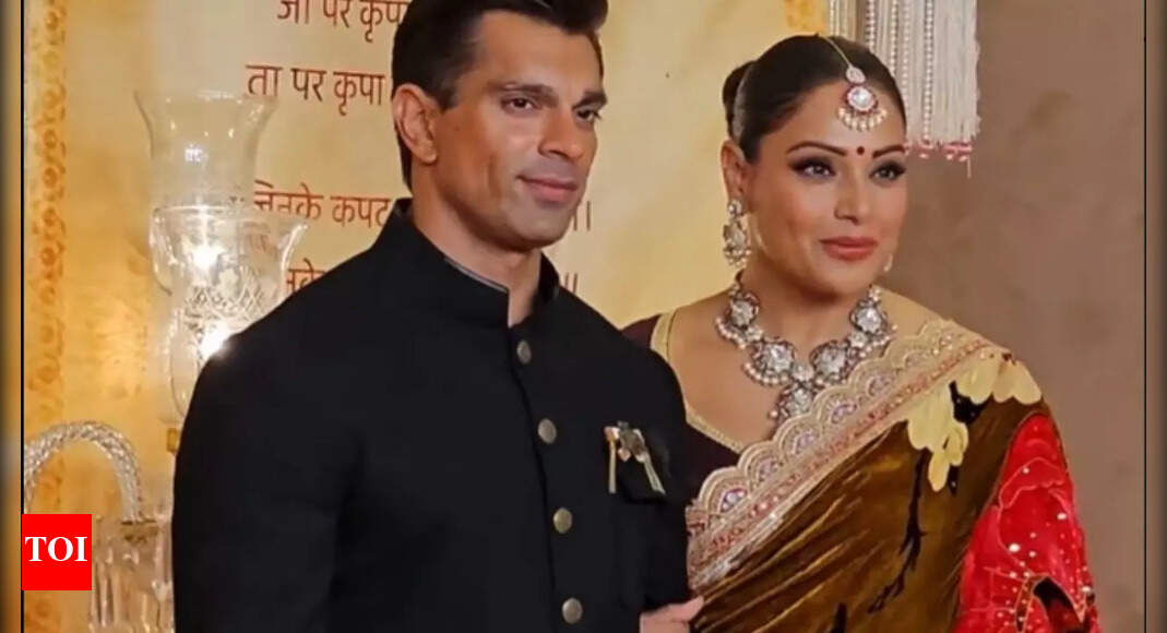 Bipasha Basu and Karan Singh Grover look chic and elegant as they grace the Mangal Utsav ...