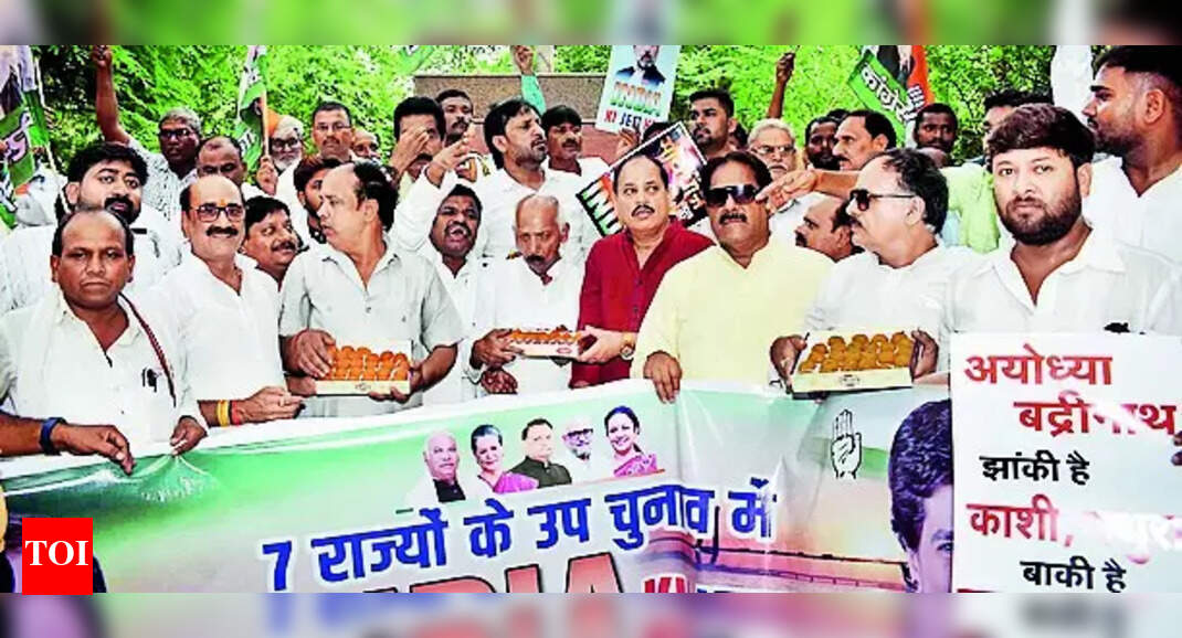 Congress: Congress celebrates INDIA bloc’s win in bypoll results ...
