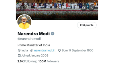 PM Modi becomes most followed politician on X | India News - Times of India
