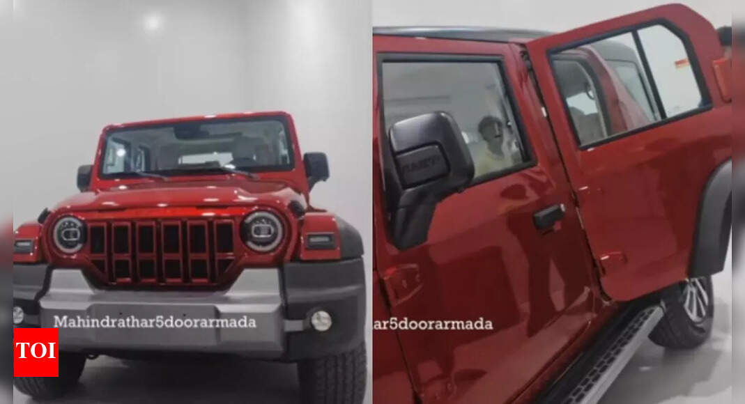 Mahindra Thar 5-Door design leaks ahead of launch: What's new - Times ...