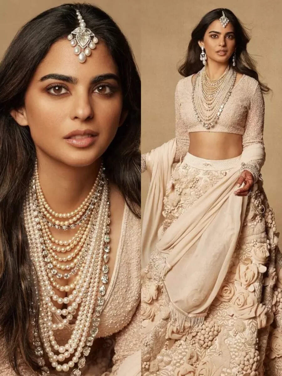 Isha Ambani in Sabyasachi lehenga is a sight to behold | Times of India