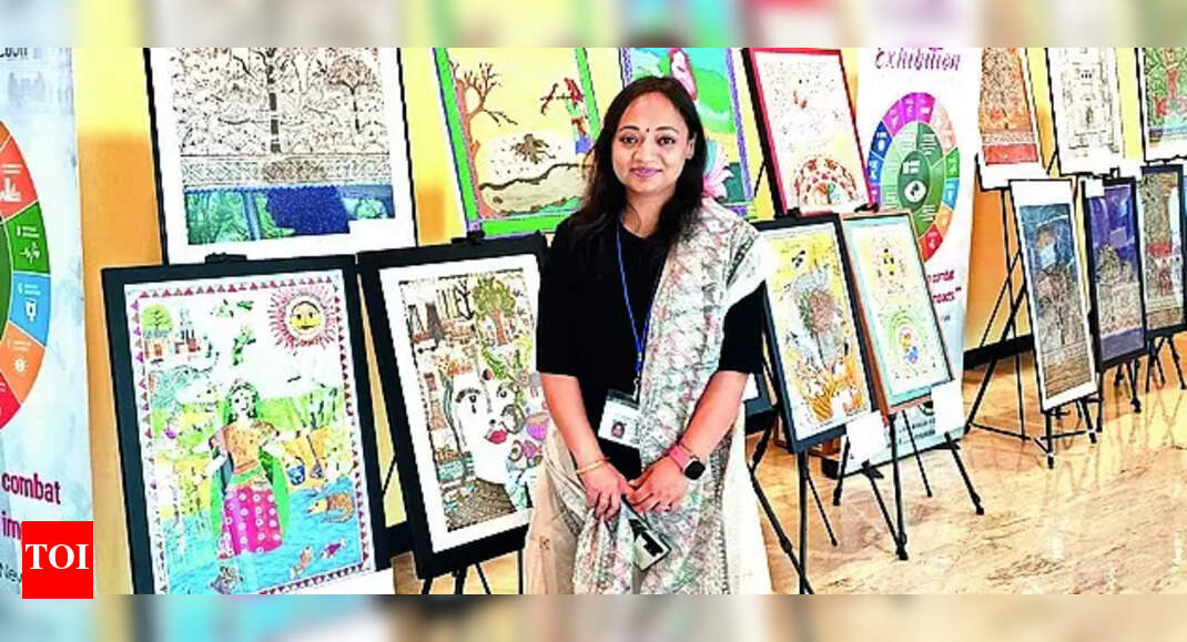 Mithila Paintings: Ranchi girl showcases Mithila paintings at UN | Ranchi News - Times of India