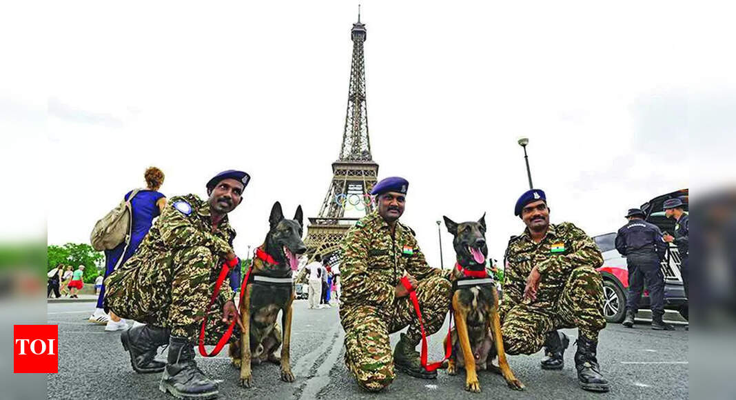 Indian K9 squad on duty at Paris Games | India News - Times of India