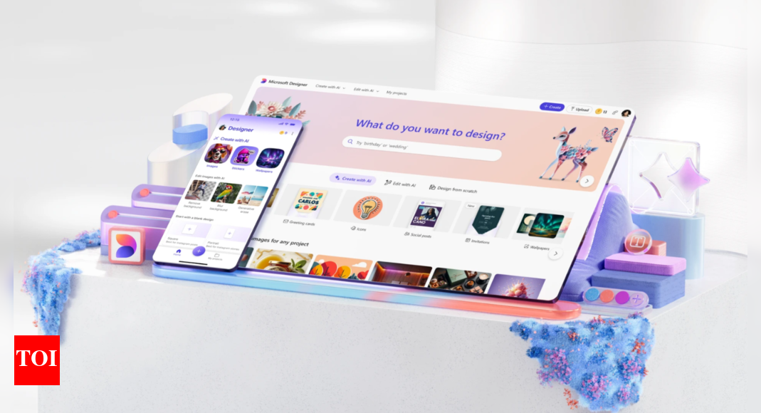 Microsoft Designer app launches on iOS and Android - Times of India
