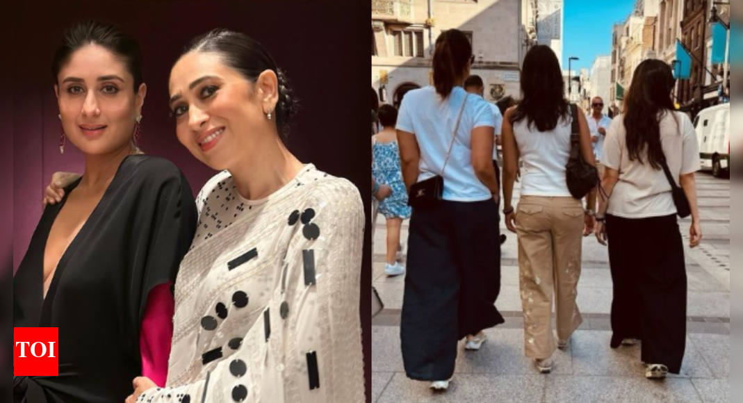 Karishma Kapoor shares fun moment with sister Kareena and daughter Samaira | - The Times of India