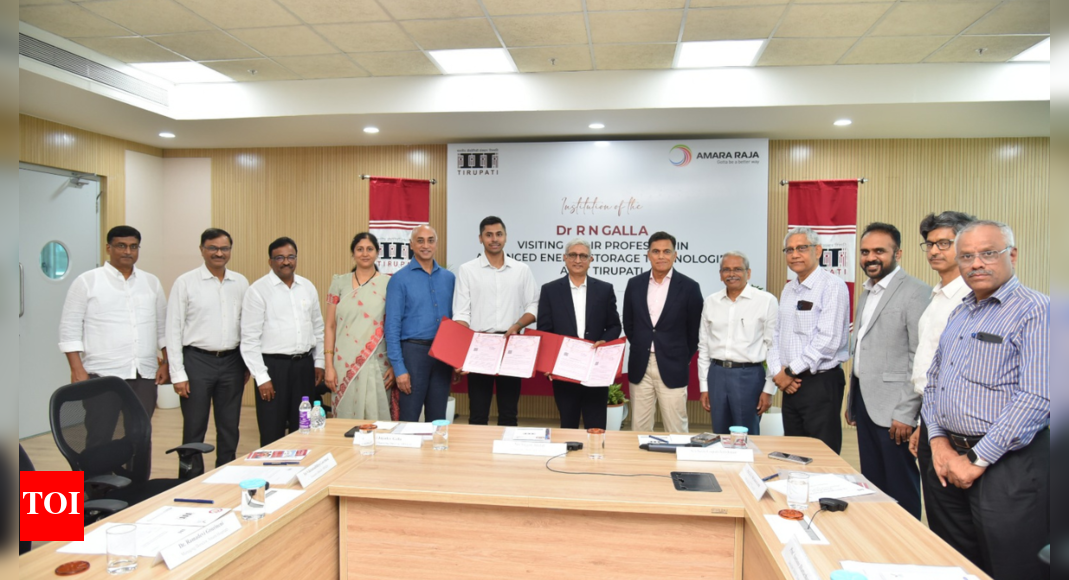 Amara Raja group to establish chair professorship in energy storage ...