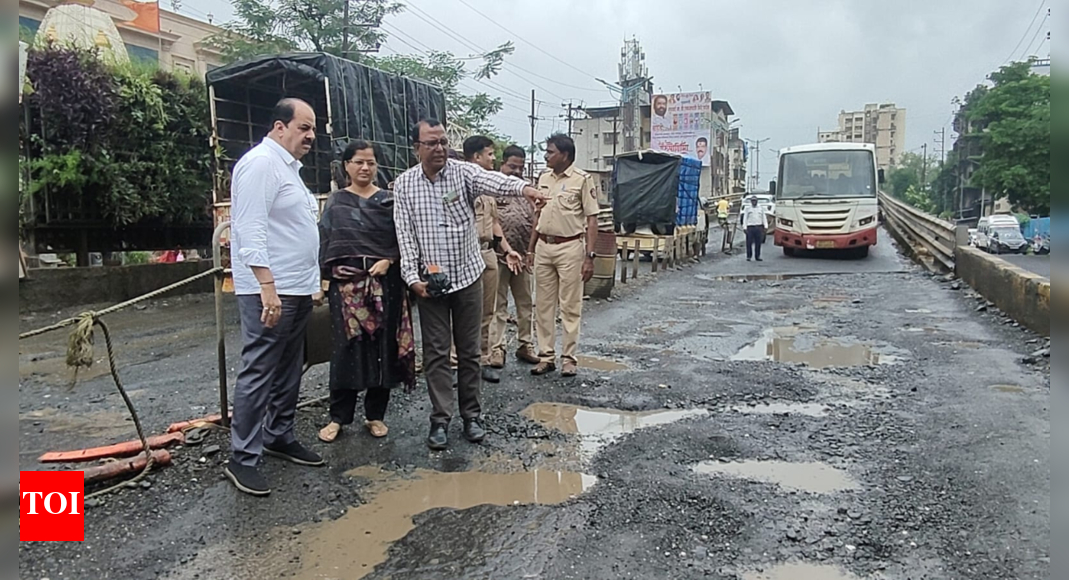 NHA officials assured to fill potholes on Shahad bridge after motorists ...
