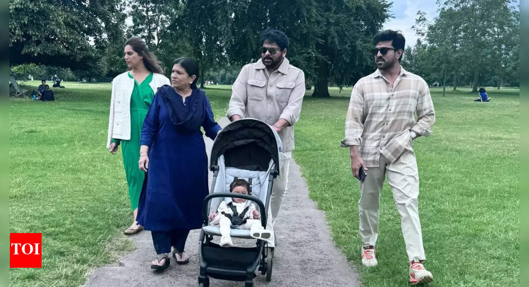 Chiranjeevi shares a heartwarming family picture with Ram Charan ...