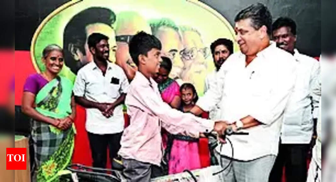 PTR: PTR gifts bicycle to boy in act of support and encouragement | Madurai News - Times of India