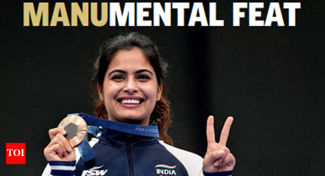 India's Paris Olympics 'Manu'script begins with bronze | Paris Olympics 2024 News - Times of India