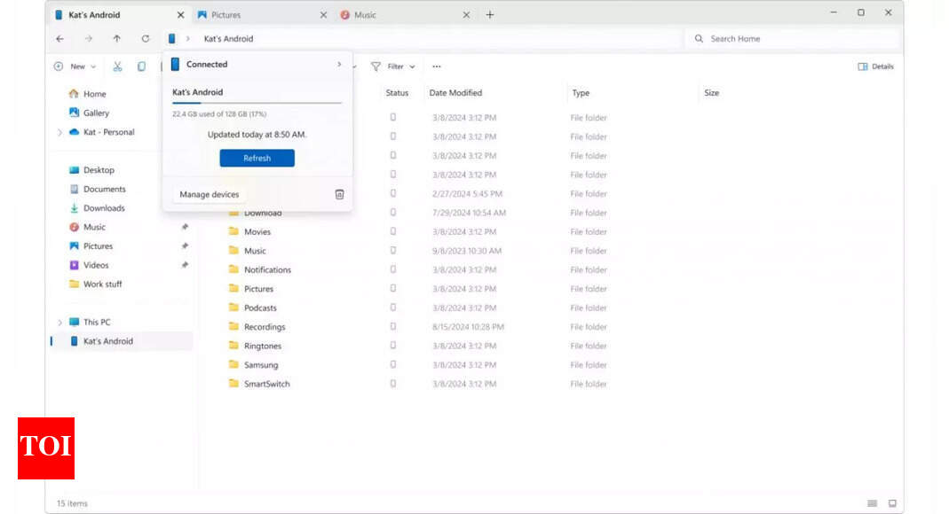 Microsoft bring ability to wirelessly access Android smartphone in File ...