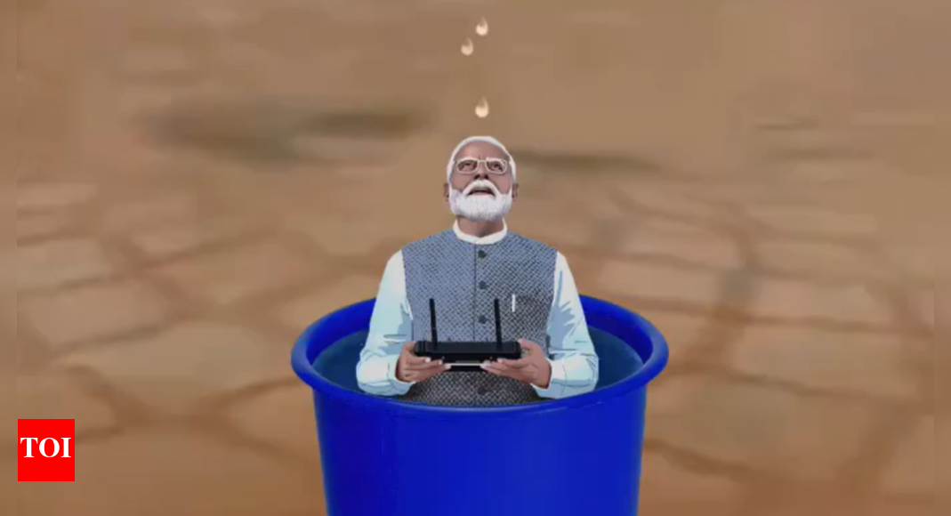 Watch: Congress posts video mocking PM Modi over water leakage in new ...