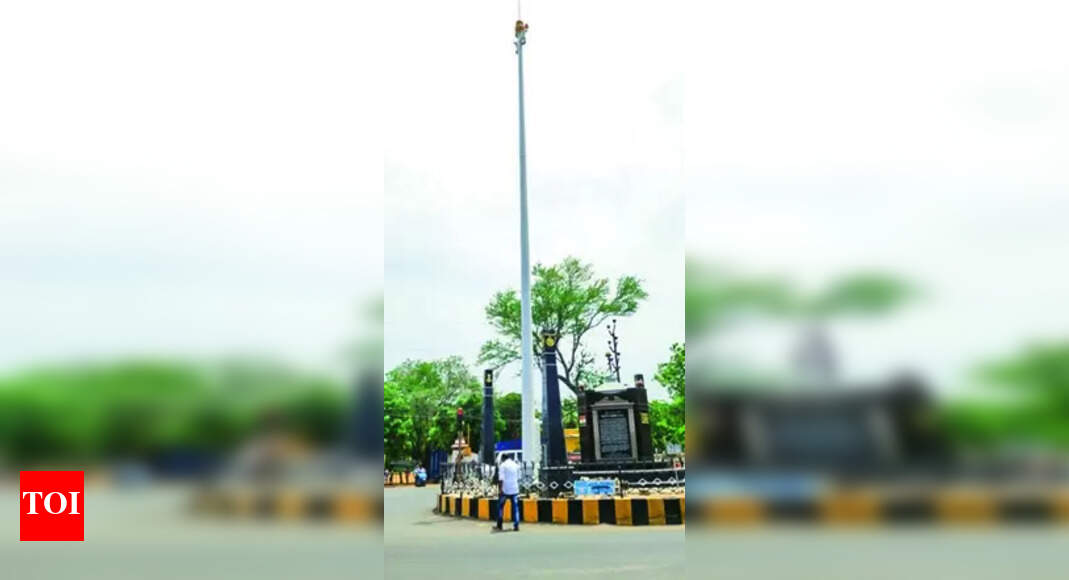 Flagpole: Flagpole to be unveiled at Saravanan memorial | Trichy News ...