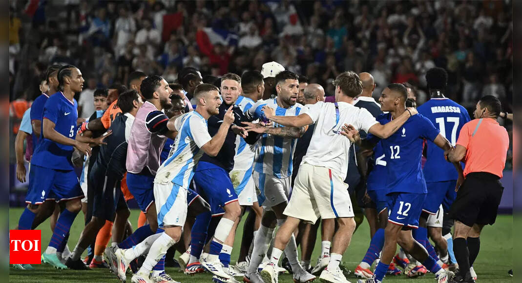 Paris Olympics: France knock Argentina out in men's football, ugly on ...