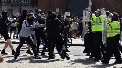 Bricks, bottles and razor blades: UK riots takes violent turn as police ...